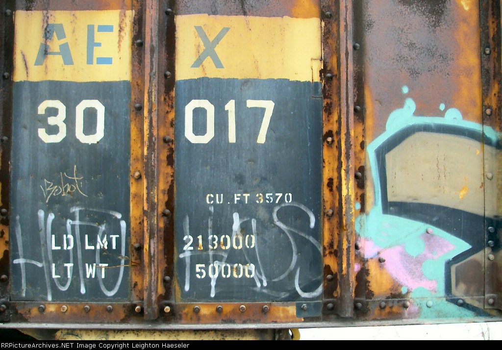 AEX 30017 (ex-ICRX 30017) stencil detail